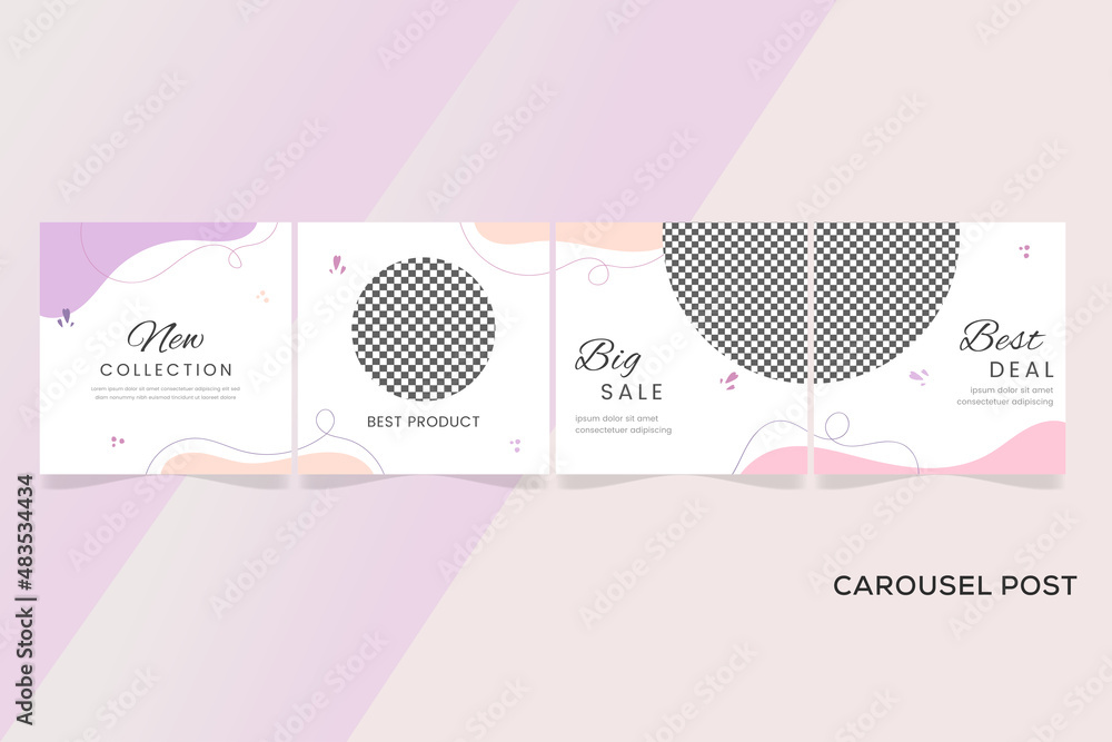 carousel templates banner for fashion big sale premium Stock Vector ...