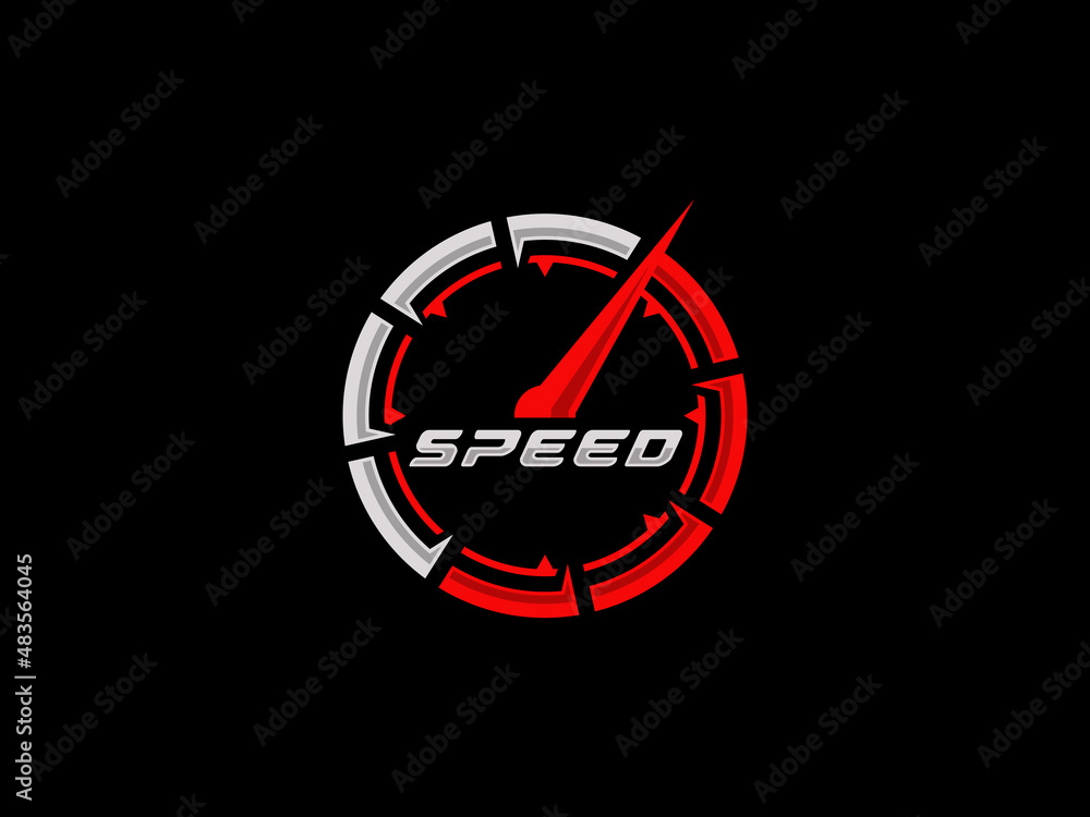 Speed logo design vector illustration. Speedometer logo vector Stock ...