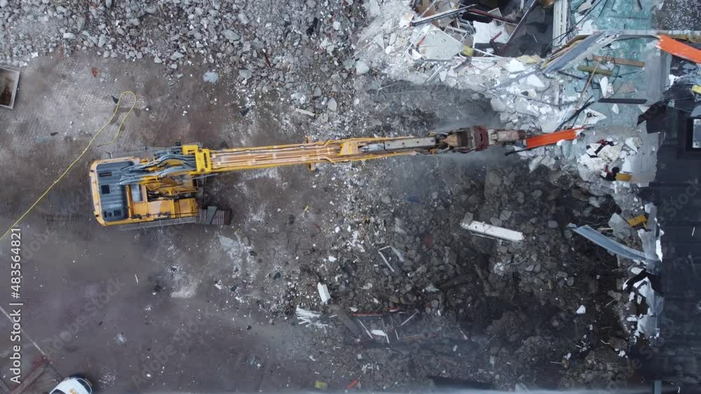 Netherlands - 26 january 2022, Hilversum: Demolition of a police ...
