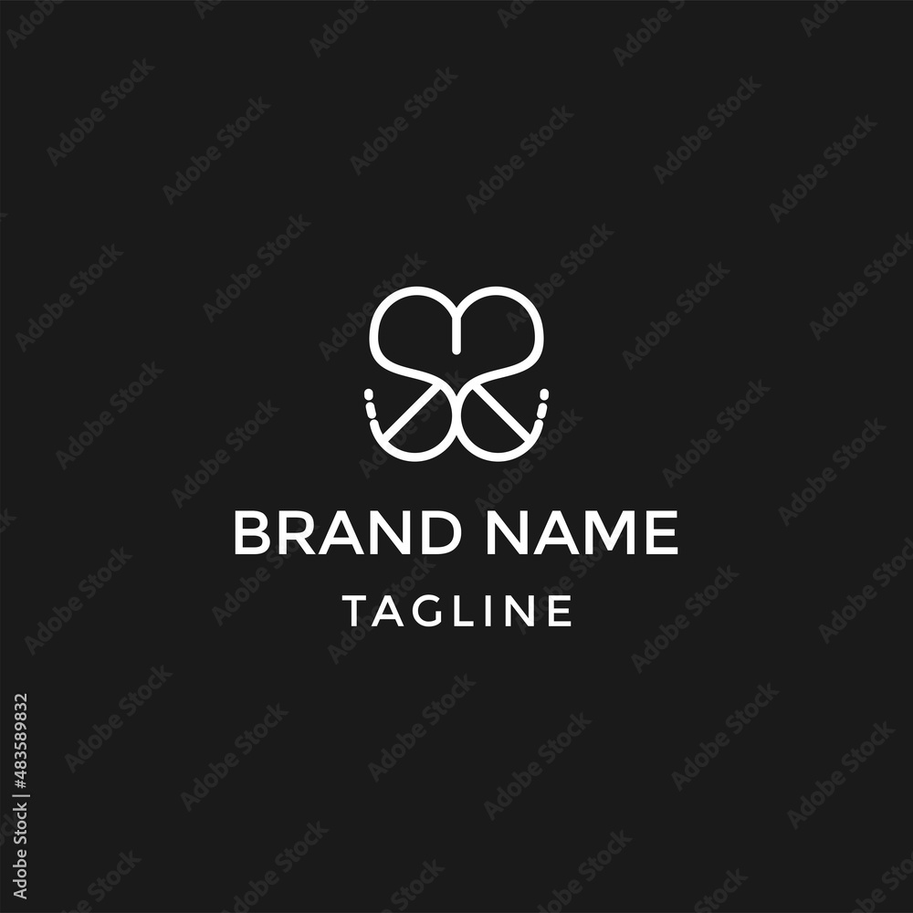 letter ss love logo template vector Stock Vector | Adobe Stock