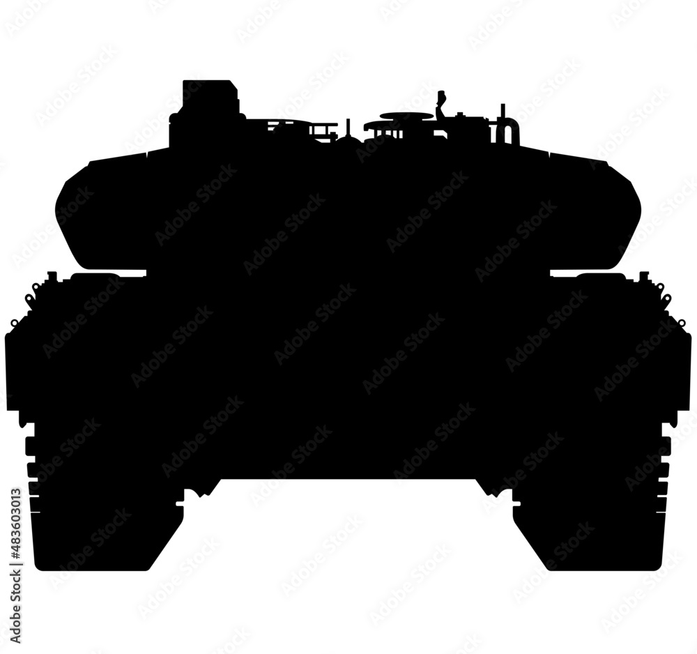Leopard 2 main battle tank, German military vehicle. Detailed realistic ...