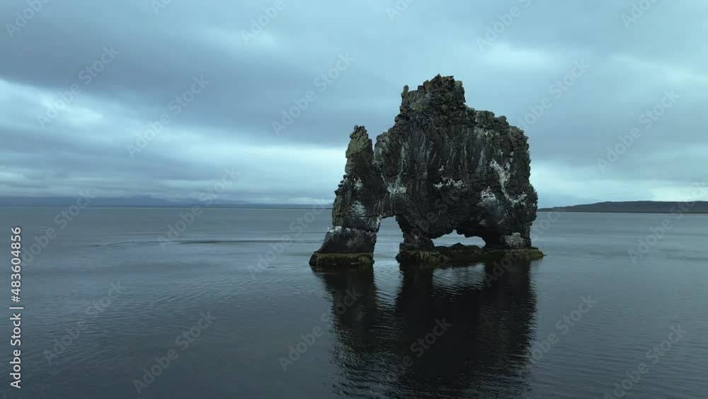 Hvitserkur unique basalt rock in Iceland. The majestic Hvitserkur is a ...