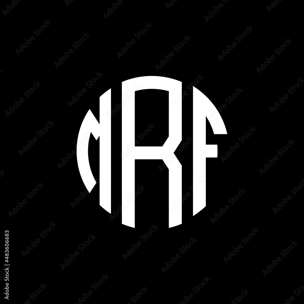 MRF letter logo design. MRF modern letter logo with black background ...