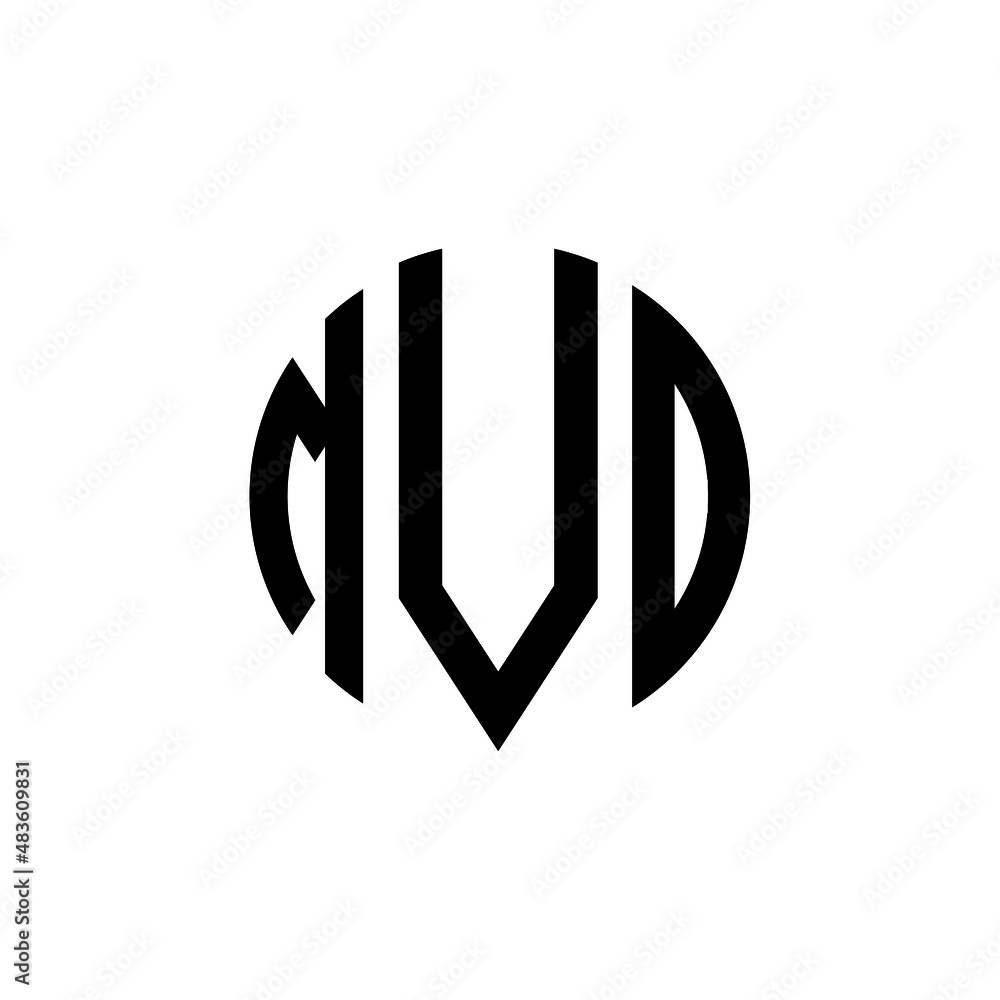 MVD letter logo design. MVD modern letter logo with black background ...