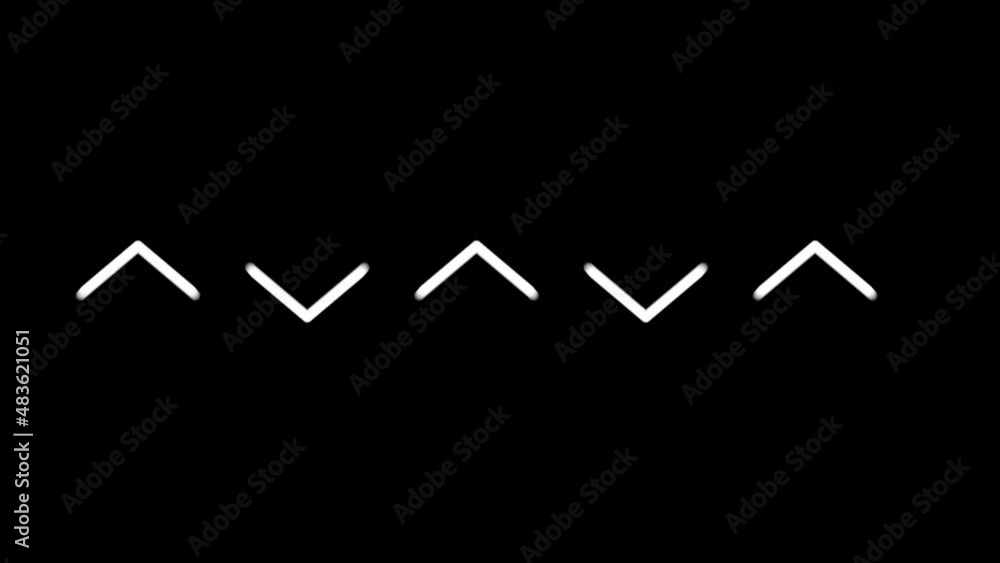 Movable arrow animation. Alternating arrows on a transparent background ...