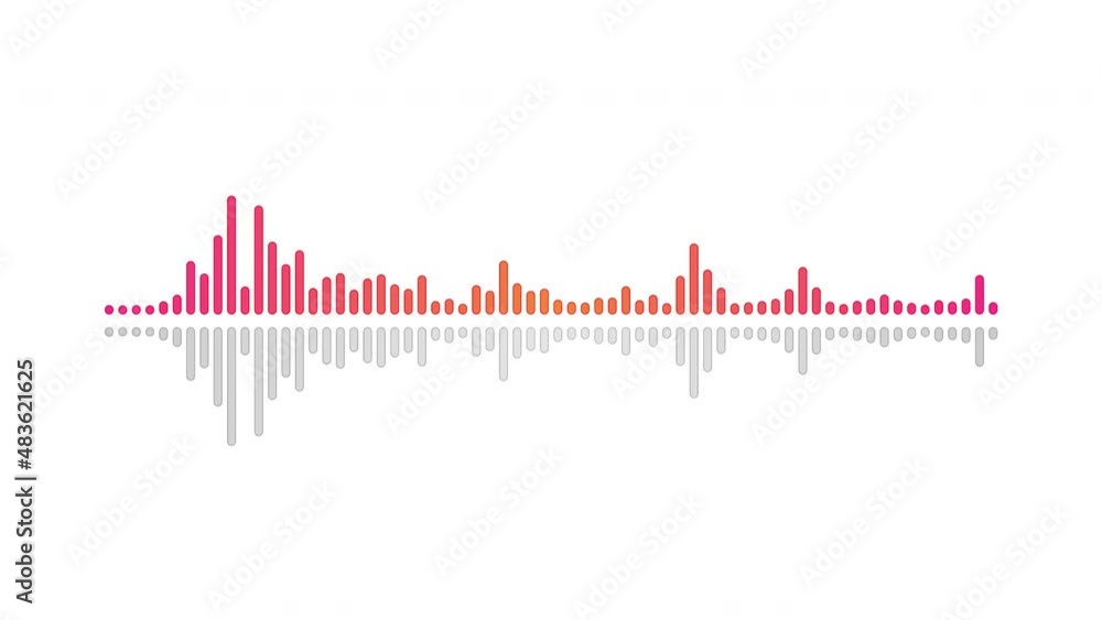 Abstract sound waves isolated on transparent background with alpha ...