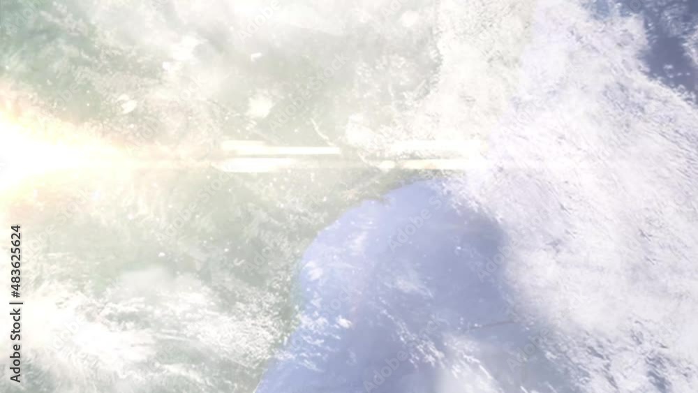 Zoom in from space and focus on Brazil, Diadem. 3D Animation ...