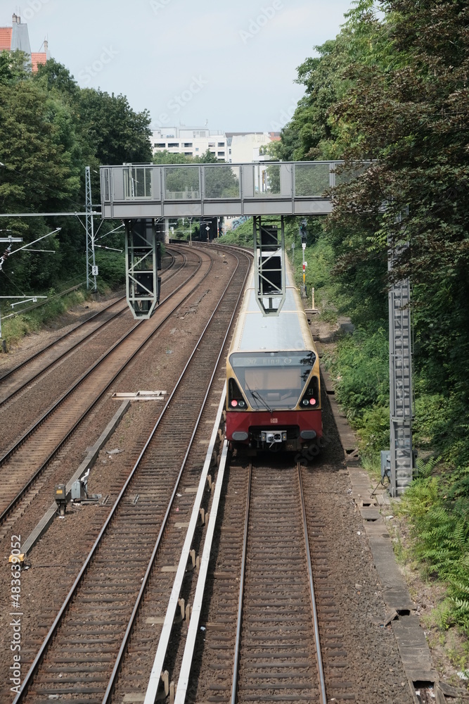 Berlin, Germany - August 2, 2017: S Bahn in Berlin. The Berlin S-Bahn ...