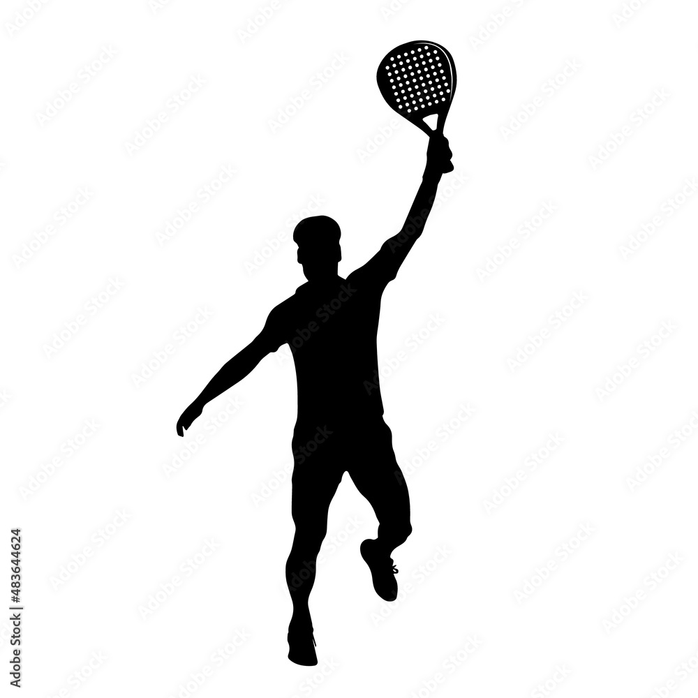 Padel Tennis Player Icon Illustration. Paddle Sport Vector Graphic ...