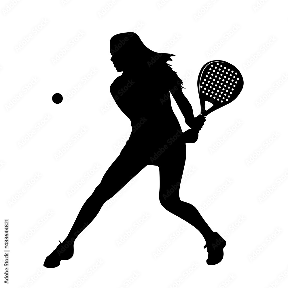 Padel Tennis Player Icon Illustration. Paddle Sport Vector Graphic ...