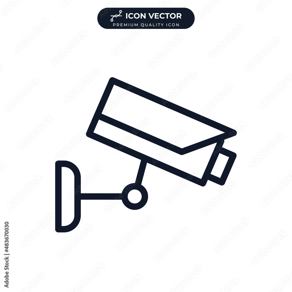 Security Camera. CCTV Camera icon symbol template for graphic and web ...