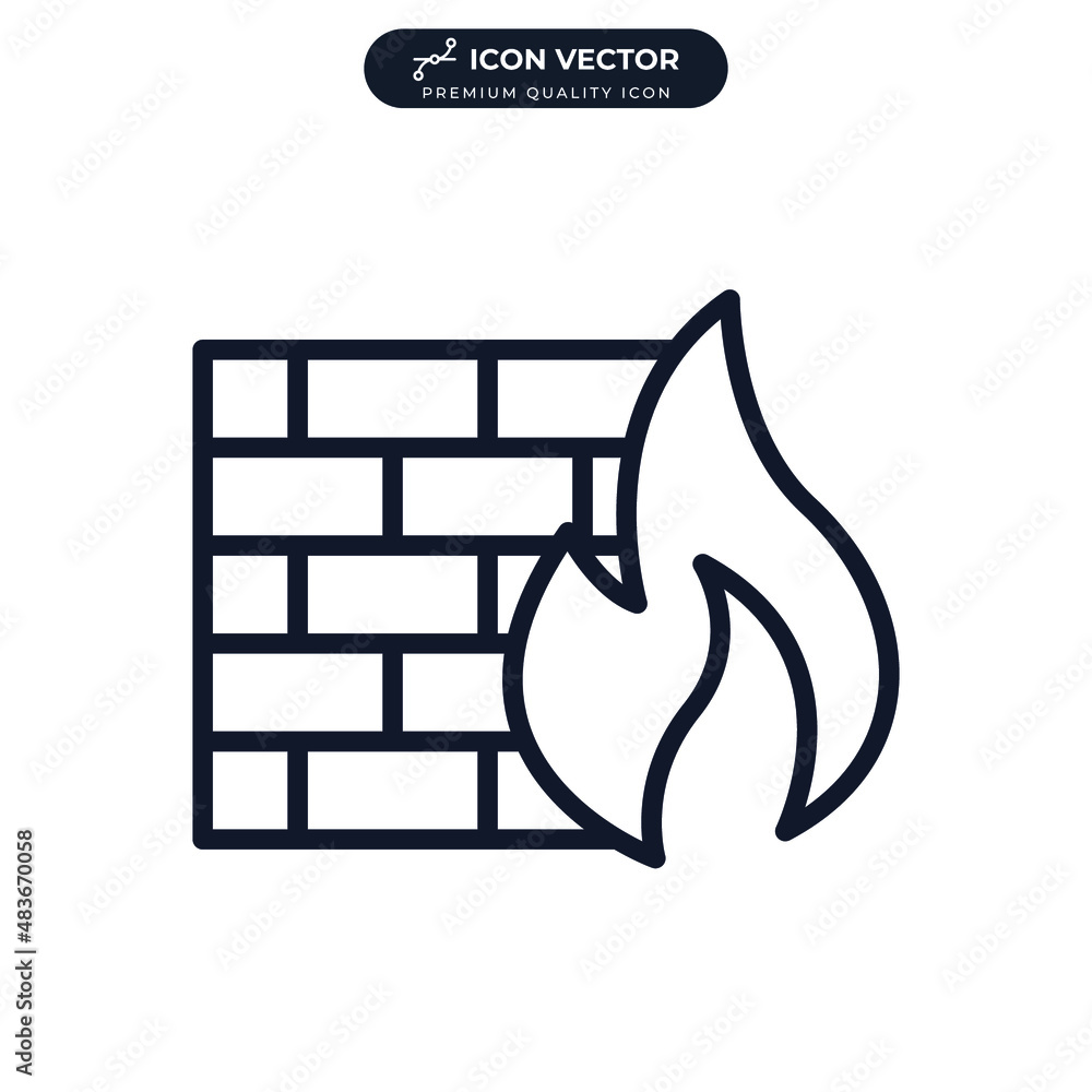 Firewall icon symbol template for graphic and web design collection ...