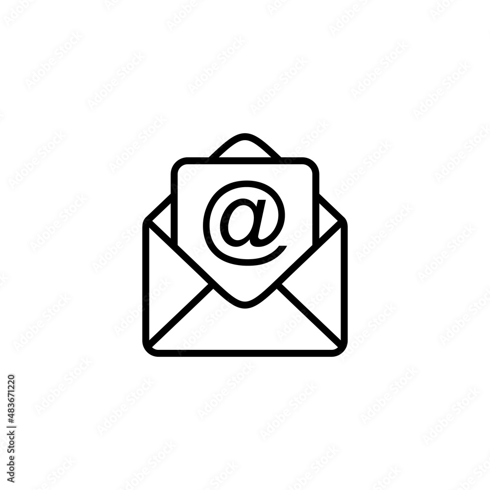 Mail icon. email sign and symbol. E-mail icon. Envelope icon Stock ...
