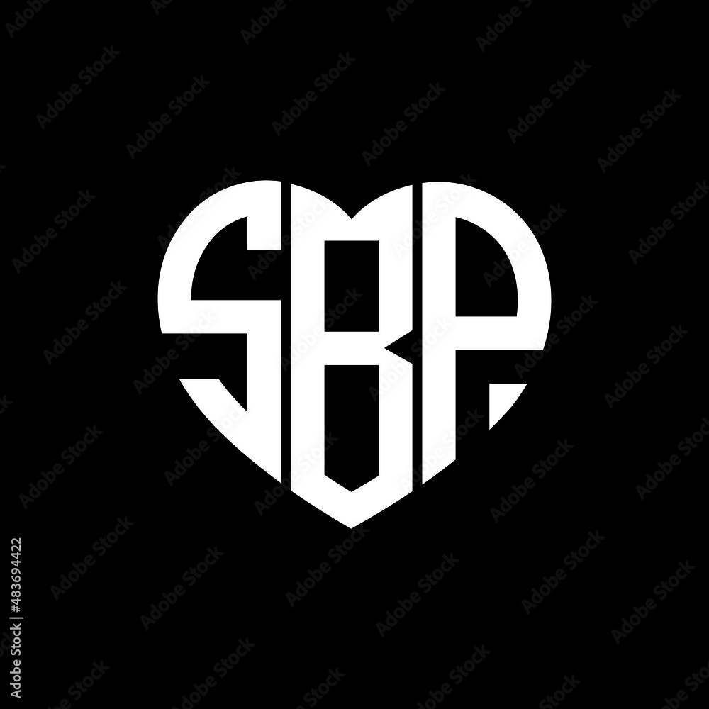 SBP letter logo design on black background.SBP creative initials letter ...