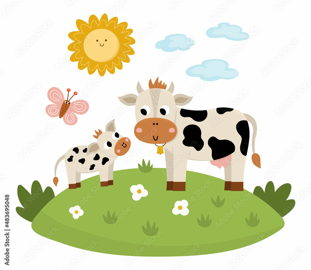 Baby Farm Animals With Their Mothers