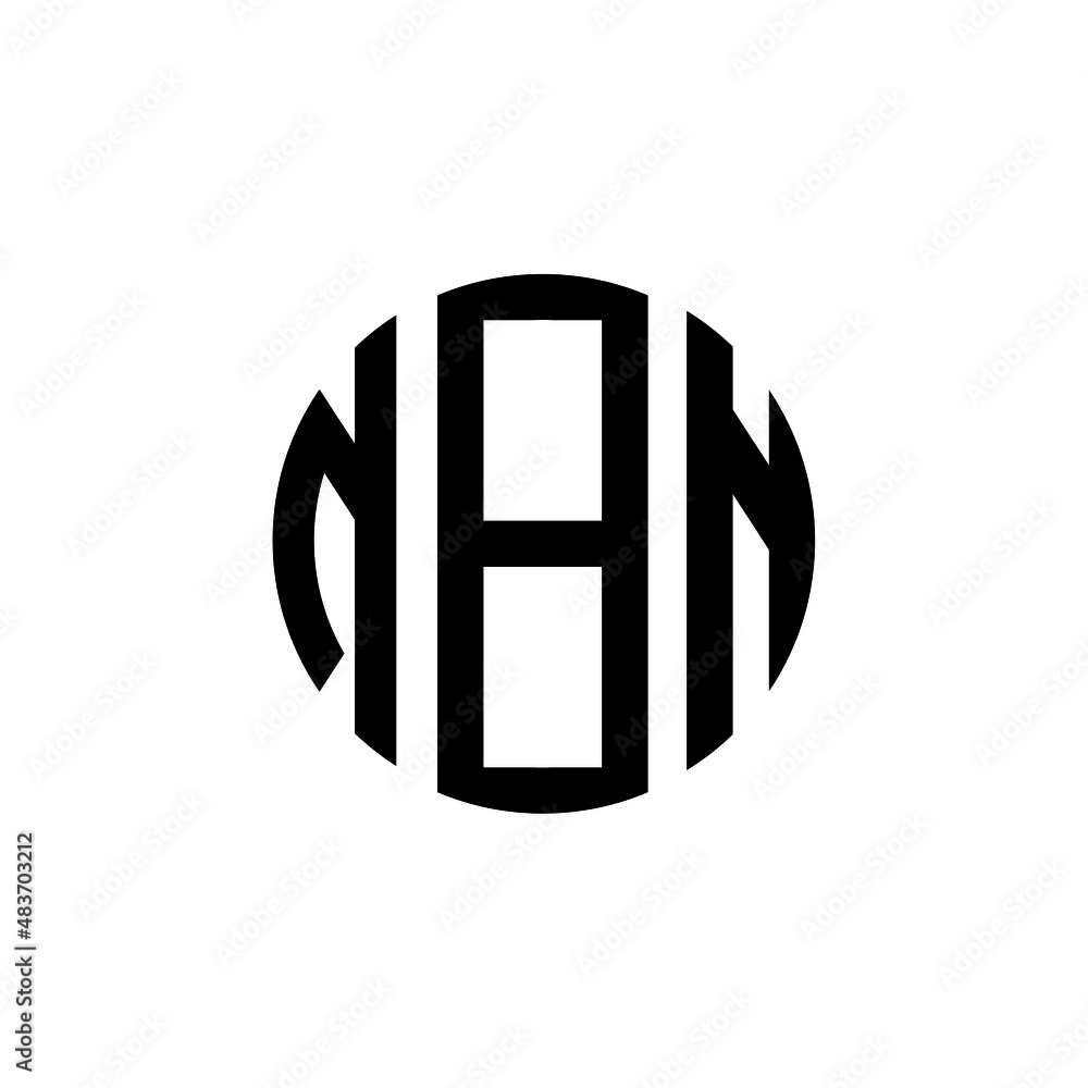 Vecteur Stock NBN letter logo design. NBN modern letter logo with black ...