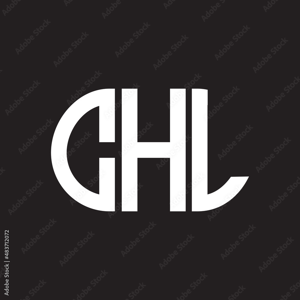CHL letter logo design on black background. CHL creative initials ...
