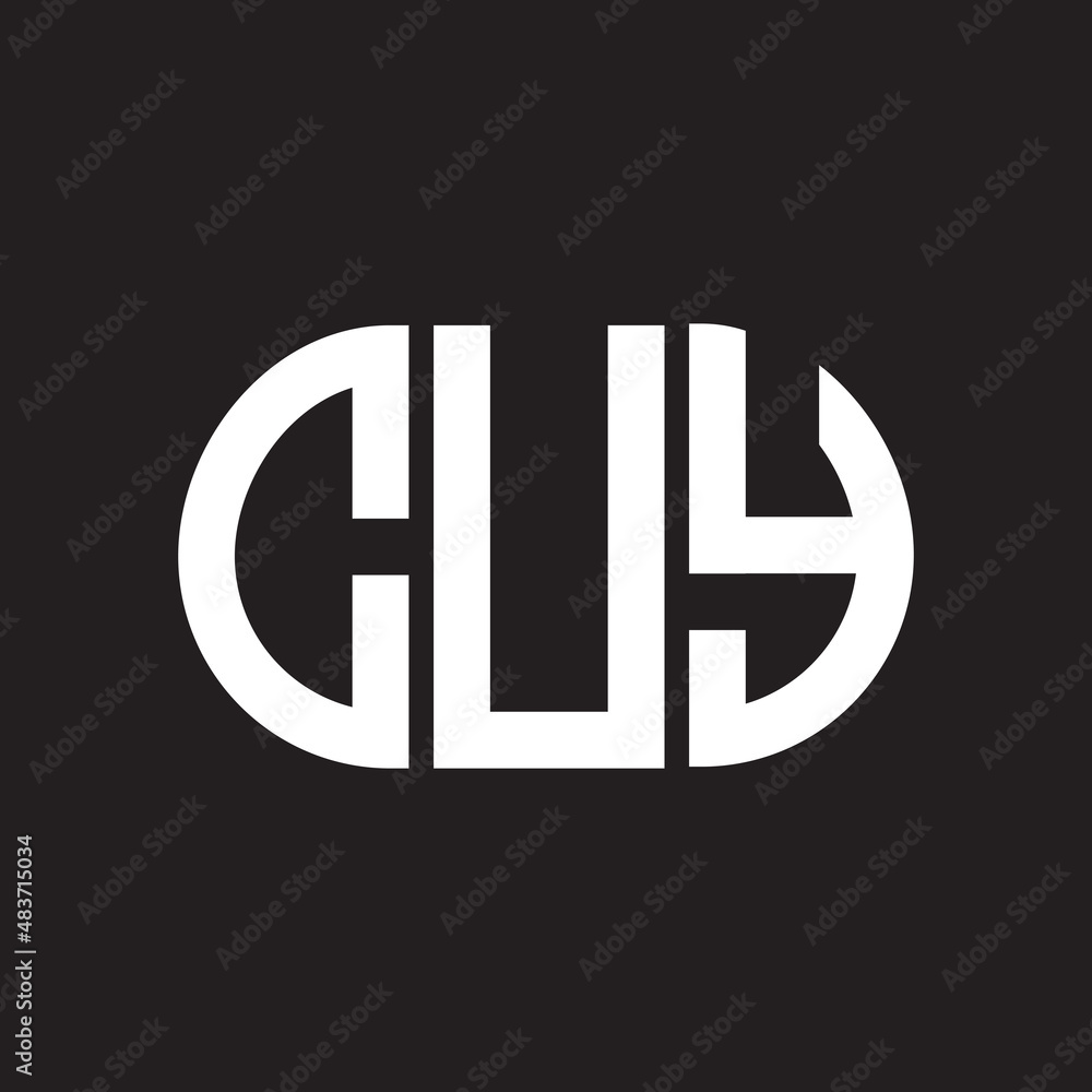 CUY letter logo design on black background. CUY creative initials ...