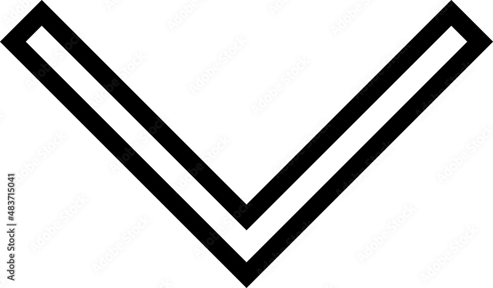 Linear Arrow icon. Arrow vector collection. Black directional arrow ...