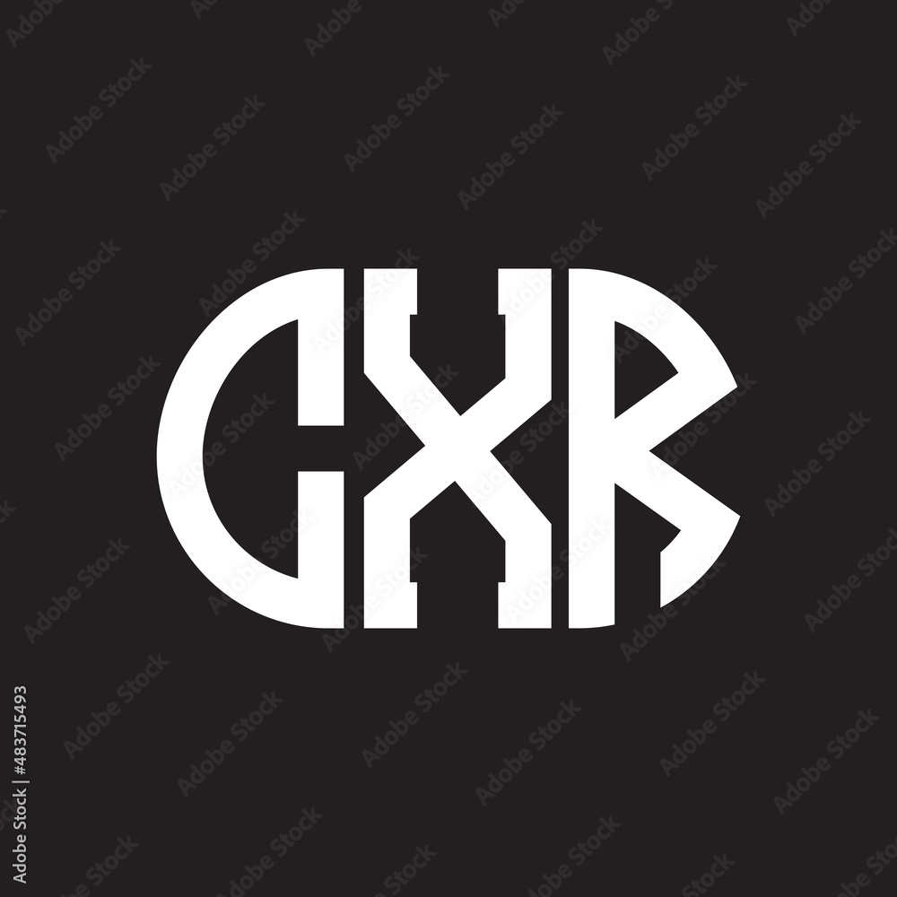 CXR letter logo design on black background. CXR creative initials ...