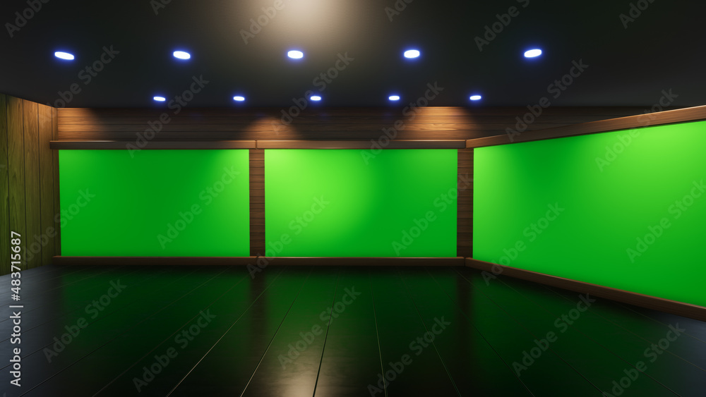 Backdrop For TV Shows .TV On Wall.3D Virtual News Studio Background, 3d ...