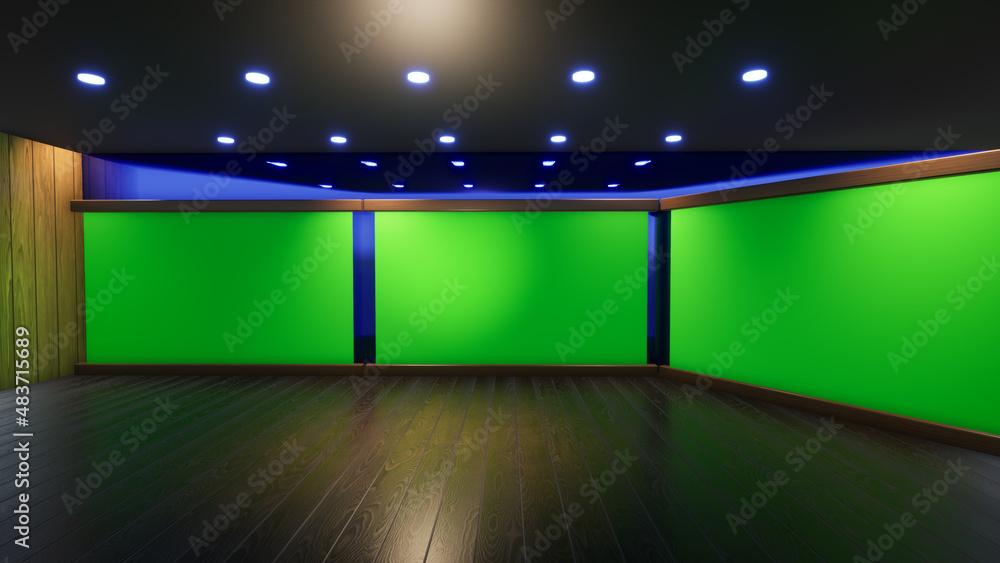 Backdrop For TV Shows .TV On Wall.3D Virtual News Studio Background, 3d ...