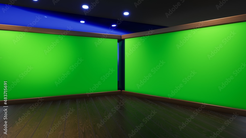 Backdrop For TV Shows .TV On Wall.3D Virtual News Studio Background, 3d ...