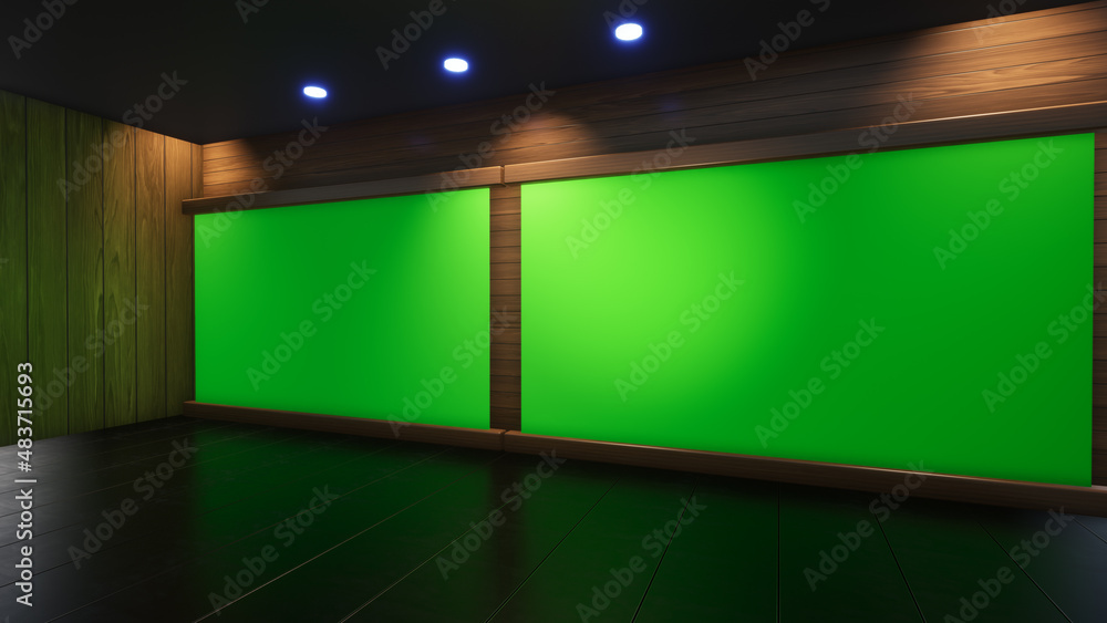 Backdrop For TV Shows .TV On Wall.3D Virtual News Studio Background, 3d ...