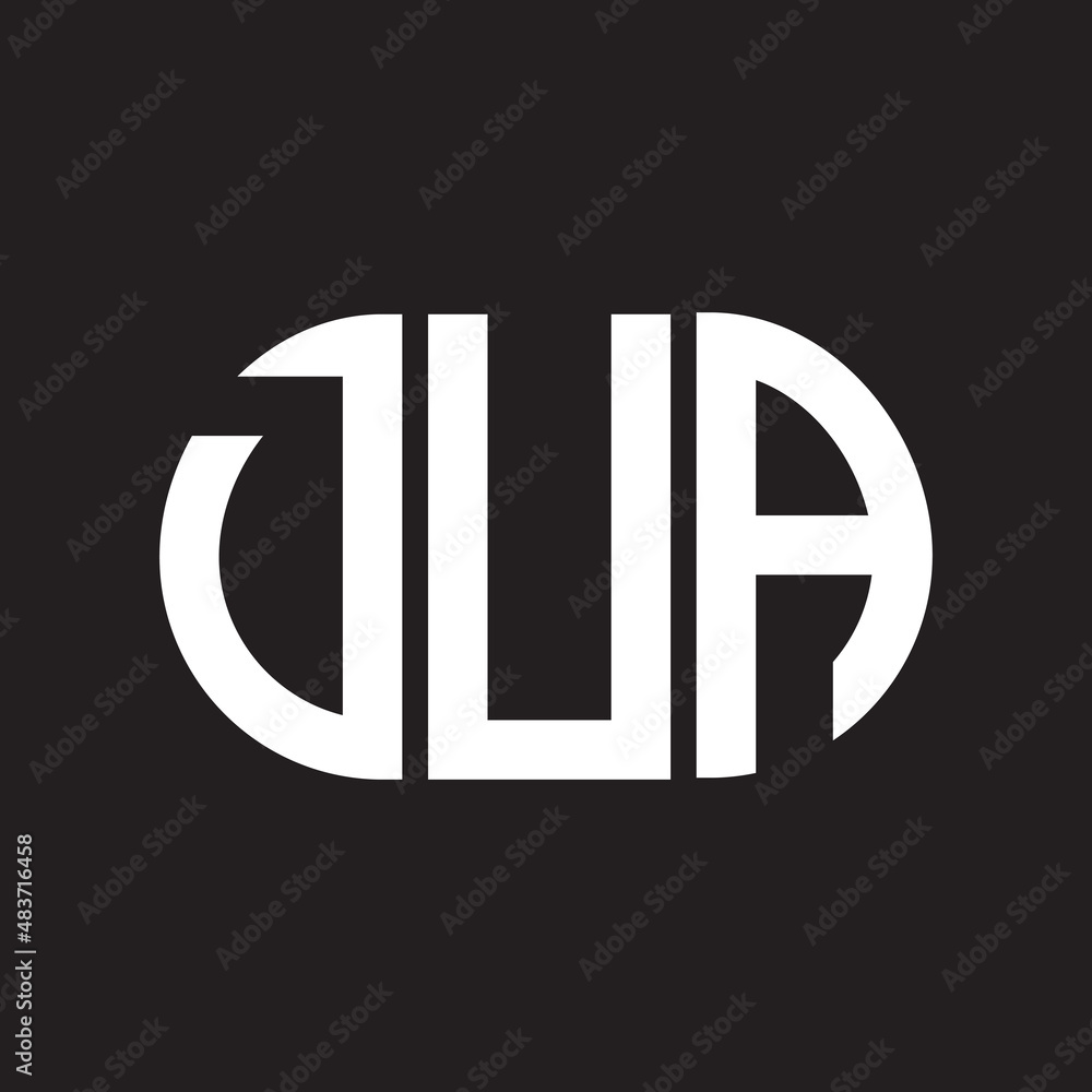 DUA letter logo design on black background. DUA creative initials ...