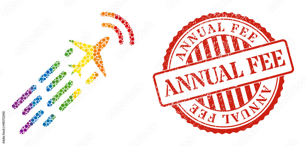 Supersonic airplane flight composition icon of round dots in different ...