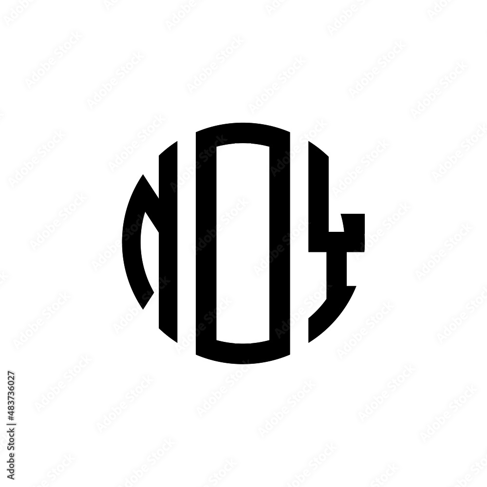 NDY letter logo design. NDY modern letter logo with black background ...
