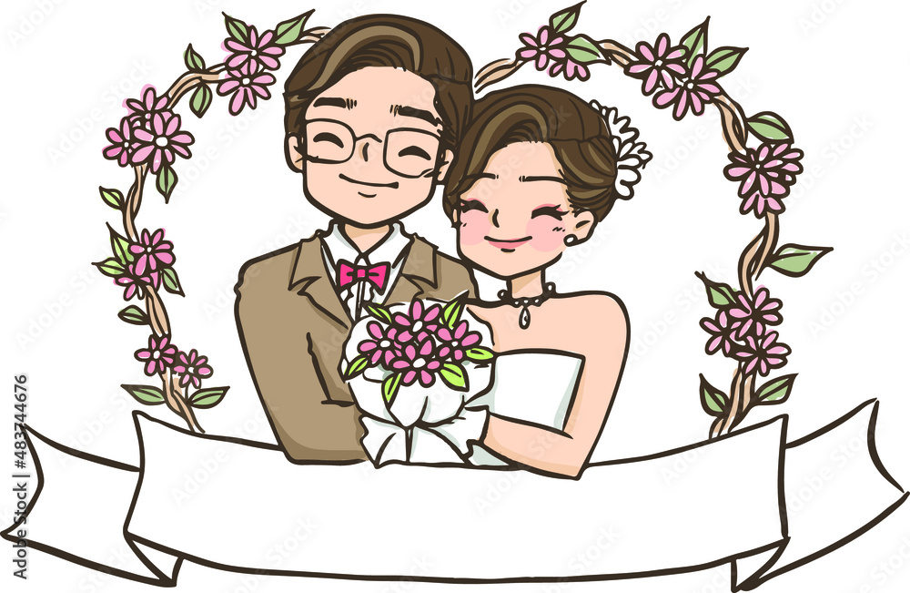 Vetor do Stock: married couple cartoon cute kawaii anime chibi anime ...