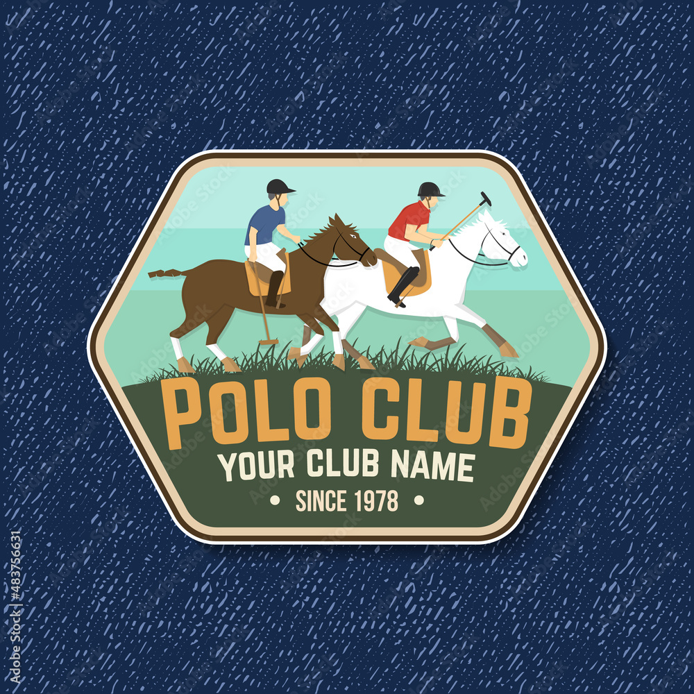 Polo club sport badge, patch, emblem, logo. Vector illustration ...