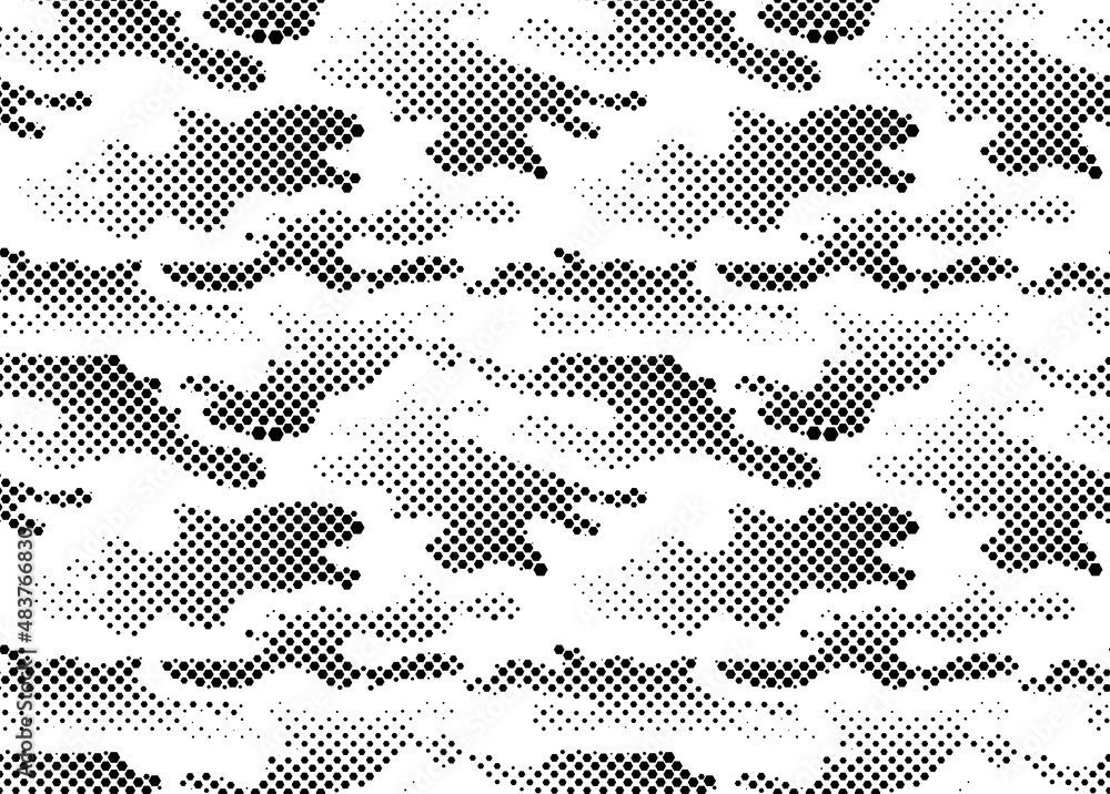 Seamless Camouflage halftone abstract pattern, Military Camouflage ...