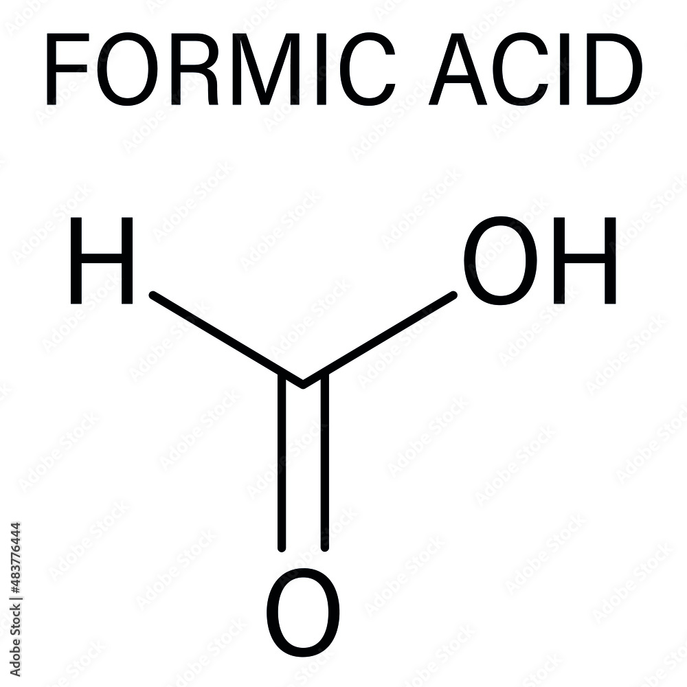 Formic acid molecule. Present in ant venom and in stinging nettle ...