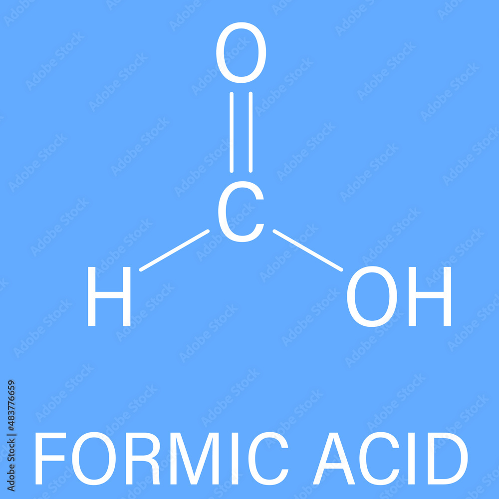 Formic acid molecule. Present in ant venom and in stinging nettle ...