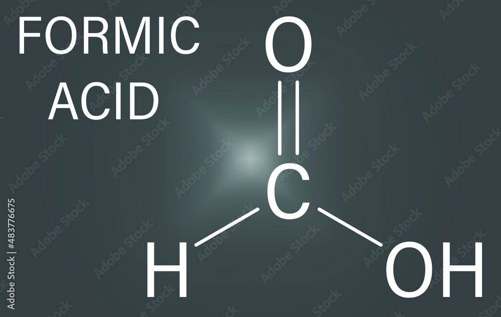 Formic acid molecule. Present in ant venom and in stinging nettle ...