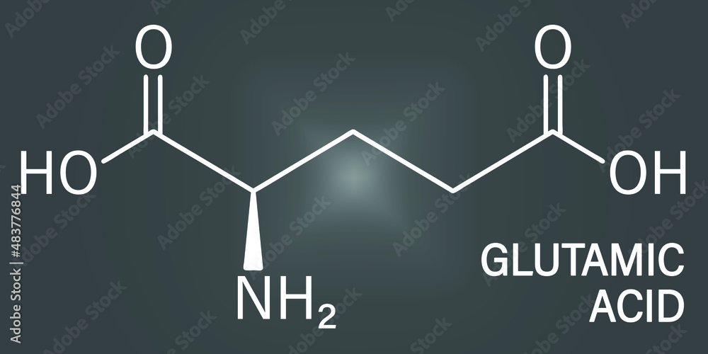 Glutamic acid or l-glutamic acid, Glu, E, amino acid and ...