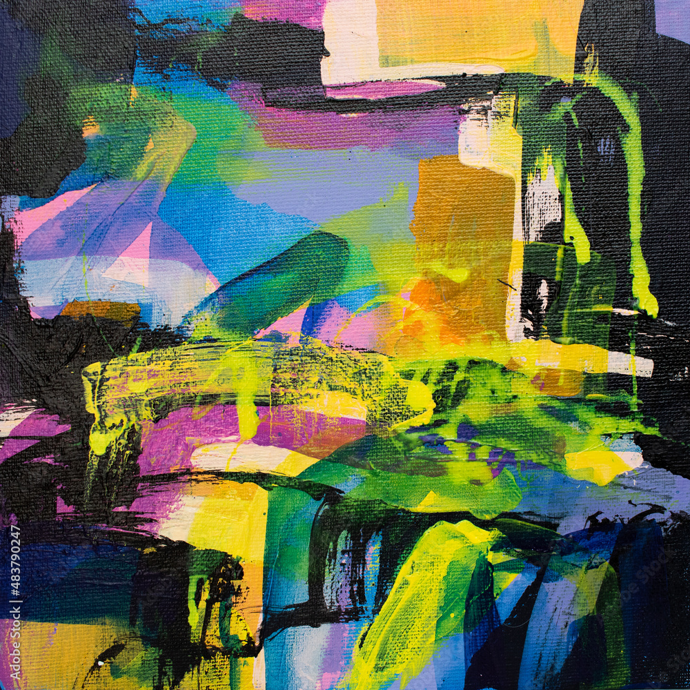 Abstract painting. Background design of acrylic painting , rich texture ...