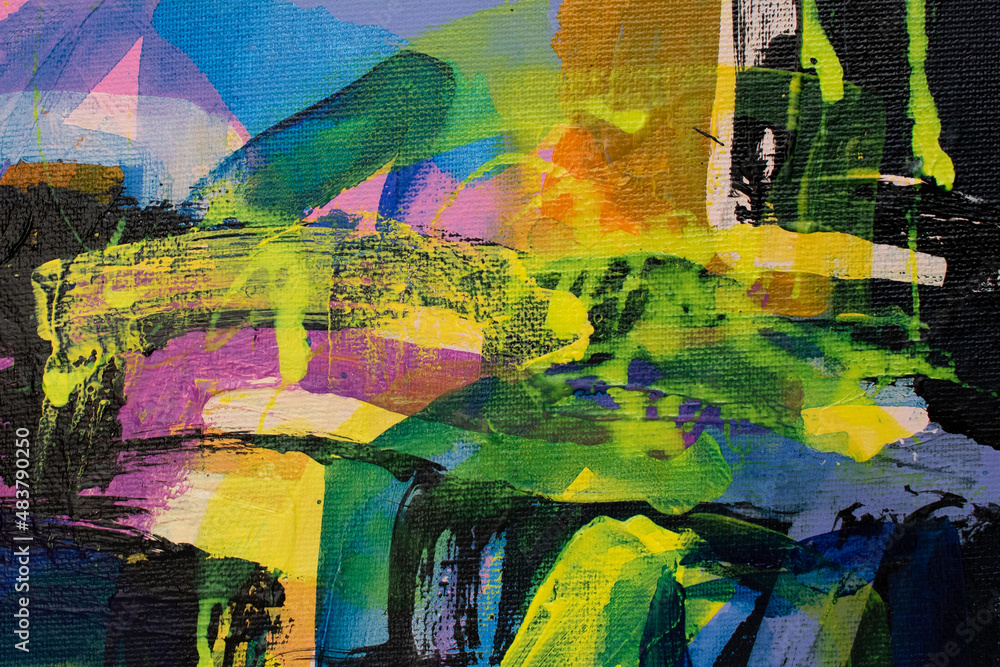 Abstract painting. Background design of acrylic painting , rich texture ...