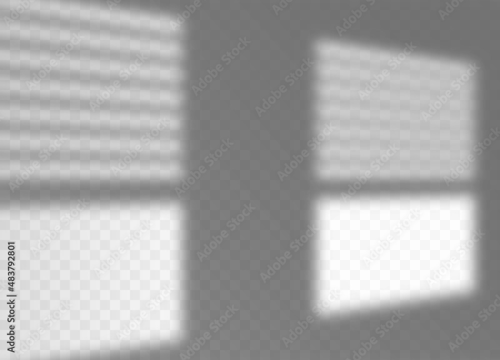 Shadow overlay background. Transparent shadow of windows on transparent ...