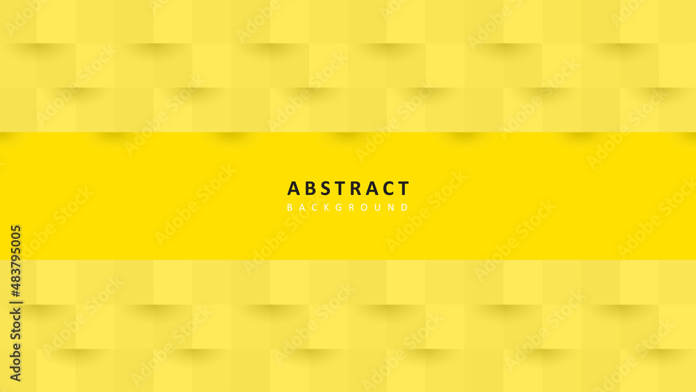 Abstract yellow texture paper art style 3d vector background can be ...