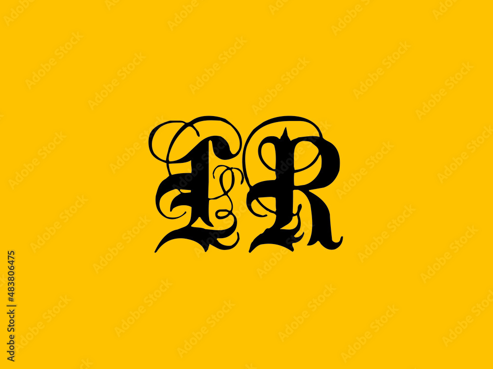 Initial Letter LR calligraphy logo design, monogram LR logo emblem ... Initial Letter LR calligraphy logo design, monogram LR logo emblem ...