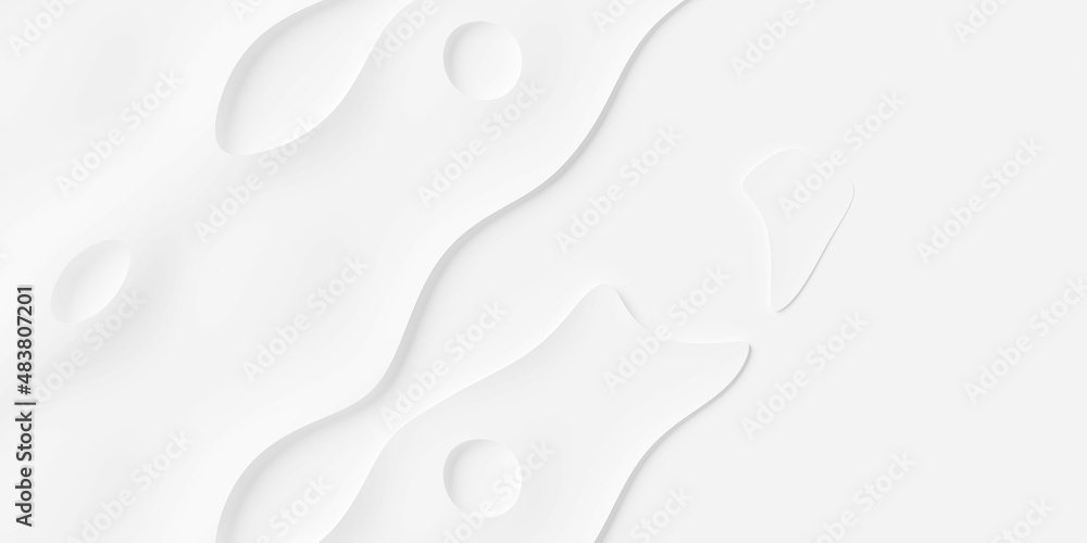 Random offset white fading out organic shapes geometrical background ...
