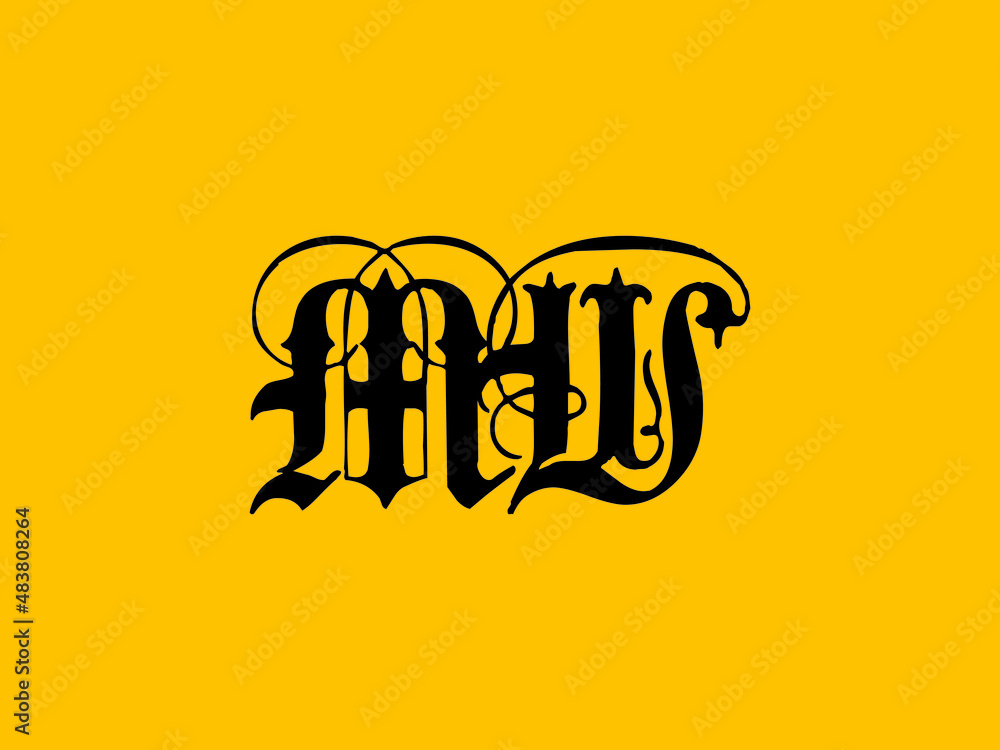 New Calligraphy MW Logo, splash MW letter logo icon vector stock Stock ...