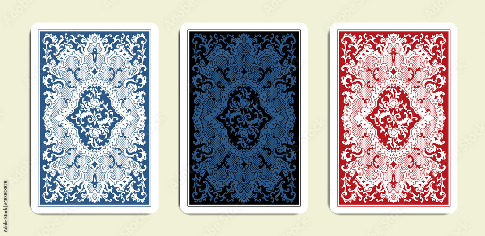 The reverse side of a playing card - back side reverse of playing cards ...