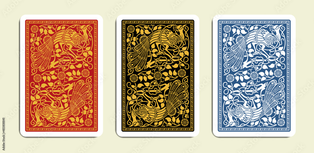 The reverse side of a playing card - back side reverse of playing cards ...