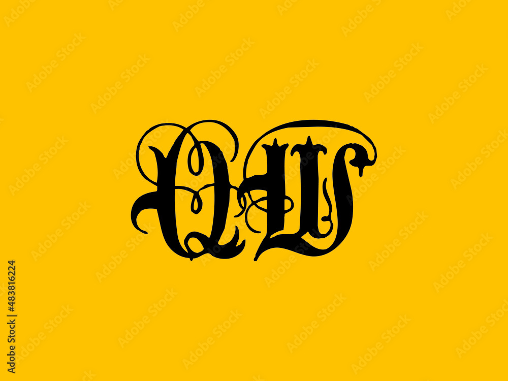 Calligraphy QW Logo, Unique Monogram qw Logo Design Stock Vector ...