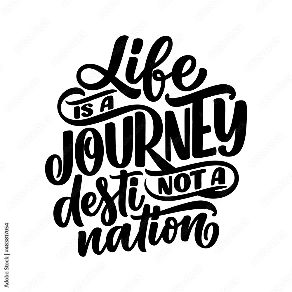 Hand drawn motivation lettering quote in modern calligraphy style ...