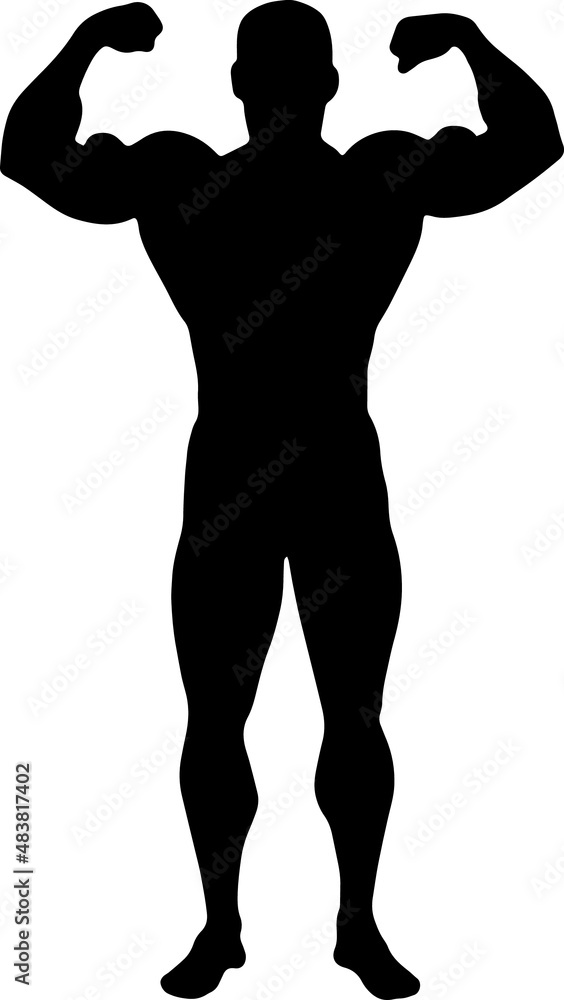 Bodybuilder EPS, Bodybuilder Silhouette, Bodybuilder Vector ...